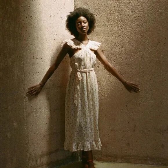 Doen | Dresses | Doen Nisha Alabaster Countryside Calico Floral Maxi ...